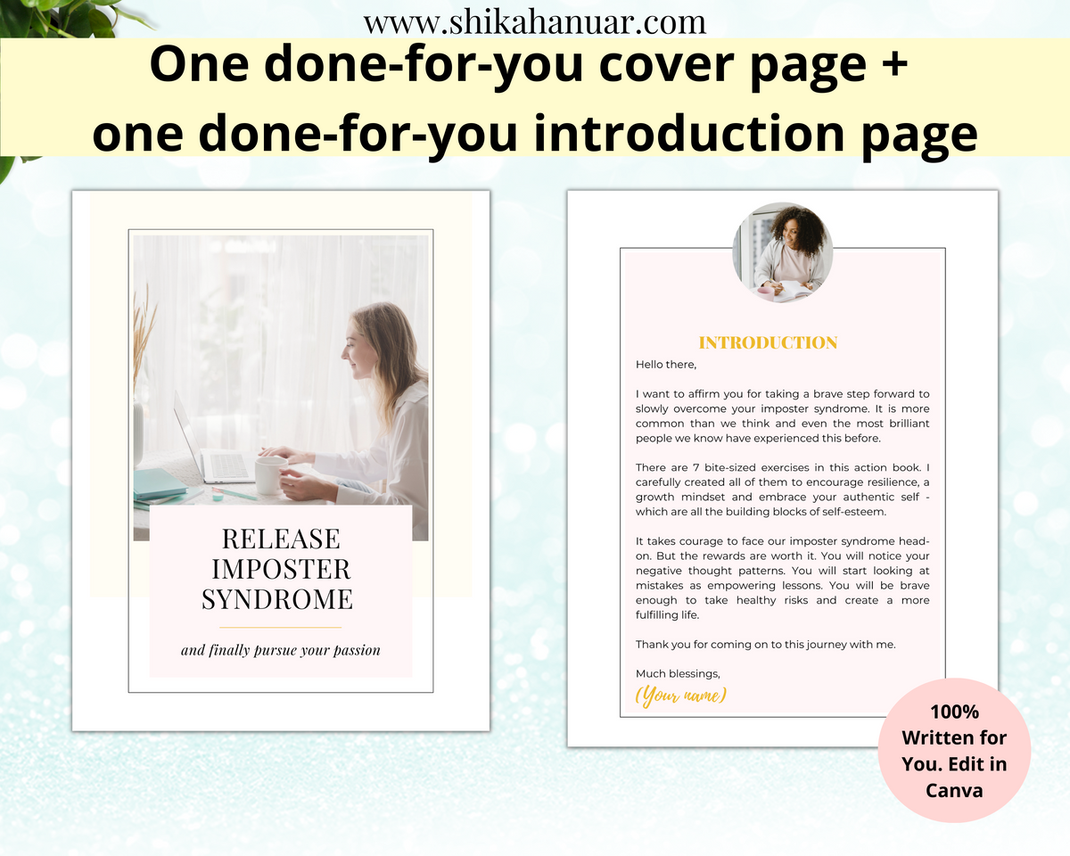Done for you Overcome Imposter Syndrome Workbook – Life Coaching Tools ...