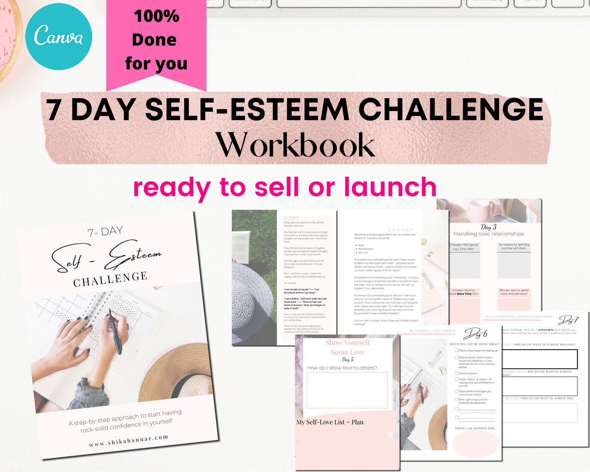 7 Day Self-Esteem Challenge + Workbook – Life Coaching Tools by Shikah ...